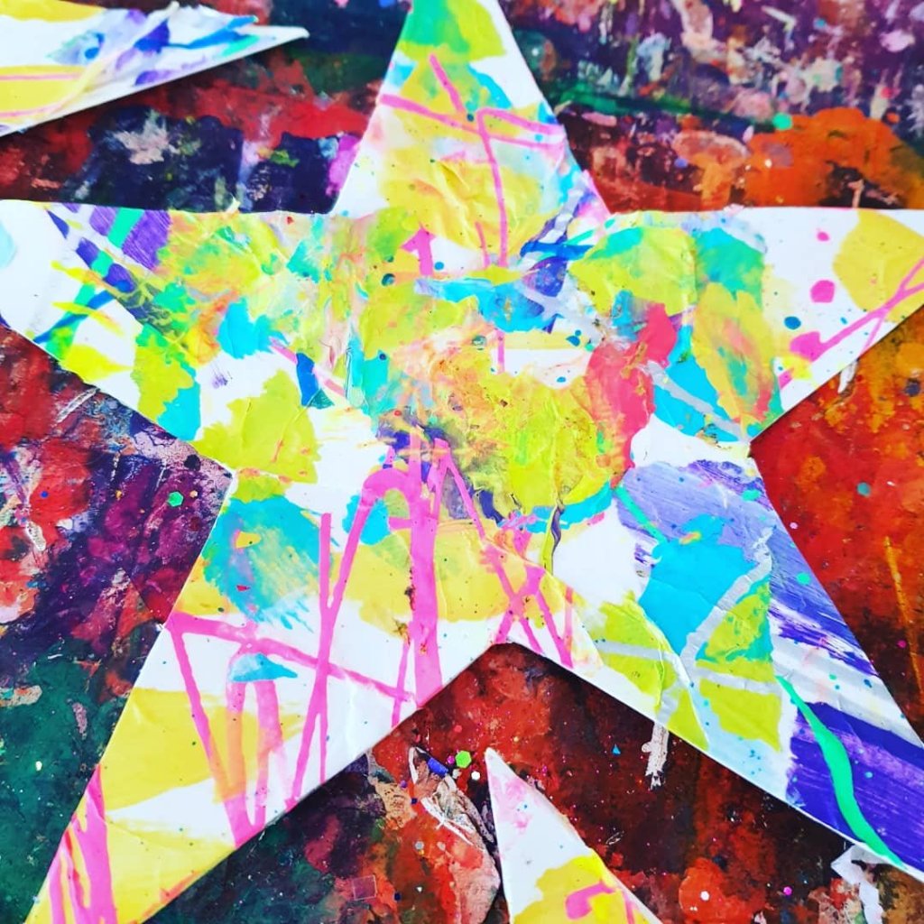 Eric Carle inspired stars – Ema Lou kids art craft
