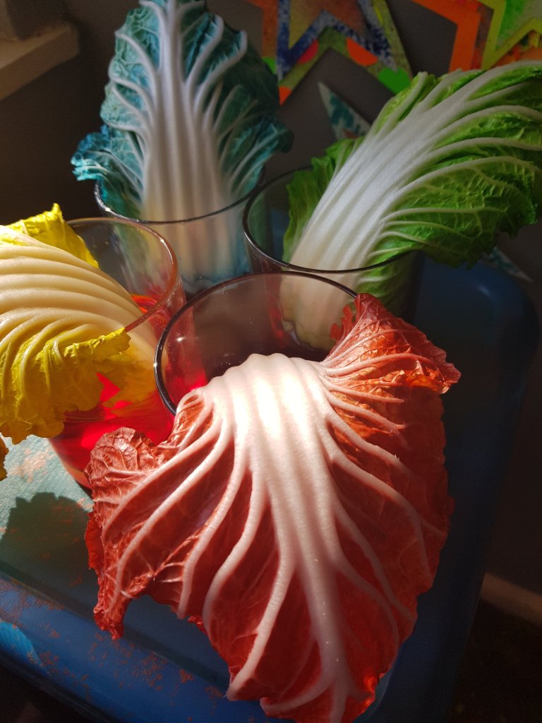 Cabbage leaves & food colouring experiment. – Ema Lou kids art craft