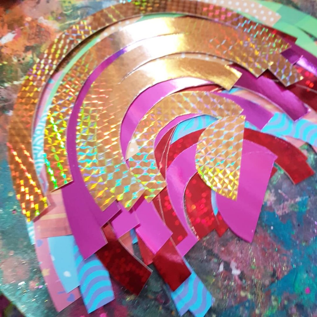 Rainbow paper collage art – Ema Lou kids art craft