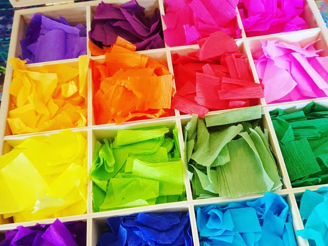 Crepe paper craft – Ema Lou kids art craft