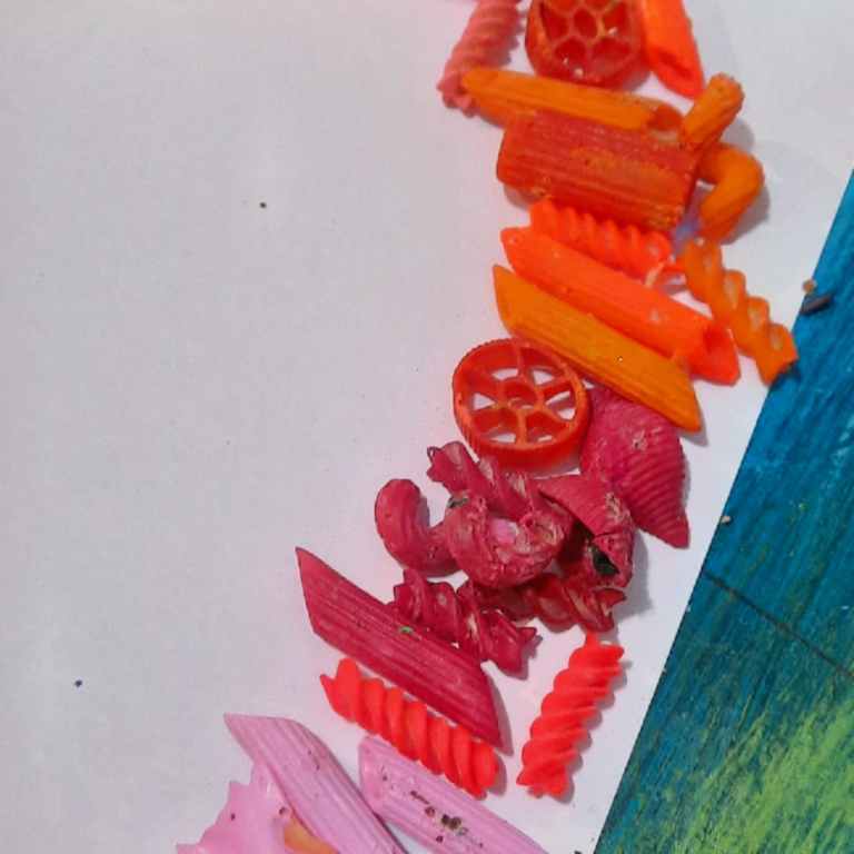 Rainbow pasta craft – Ema Lou kids art craft