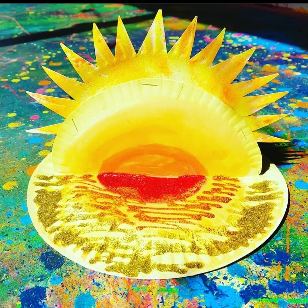 Paper plate sun – Ema Lou kids art craft