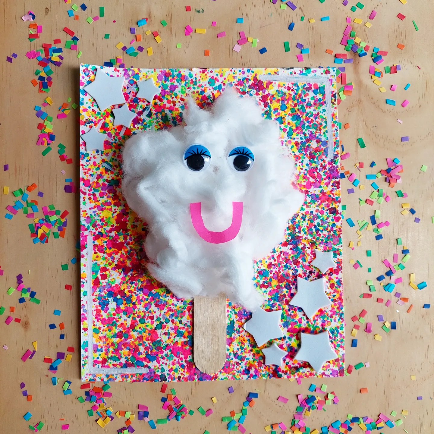 Fairy floss with cotton – Ema Lou kids art craft