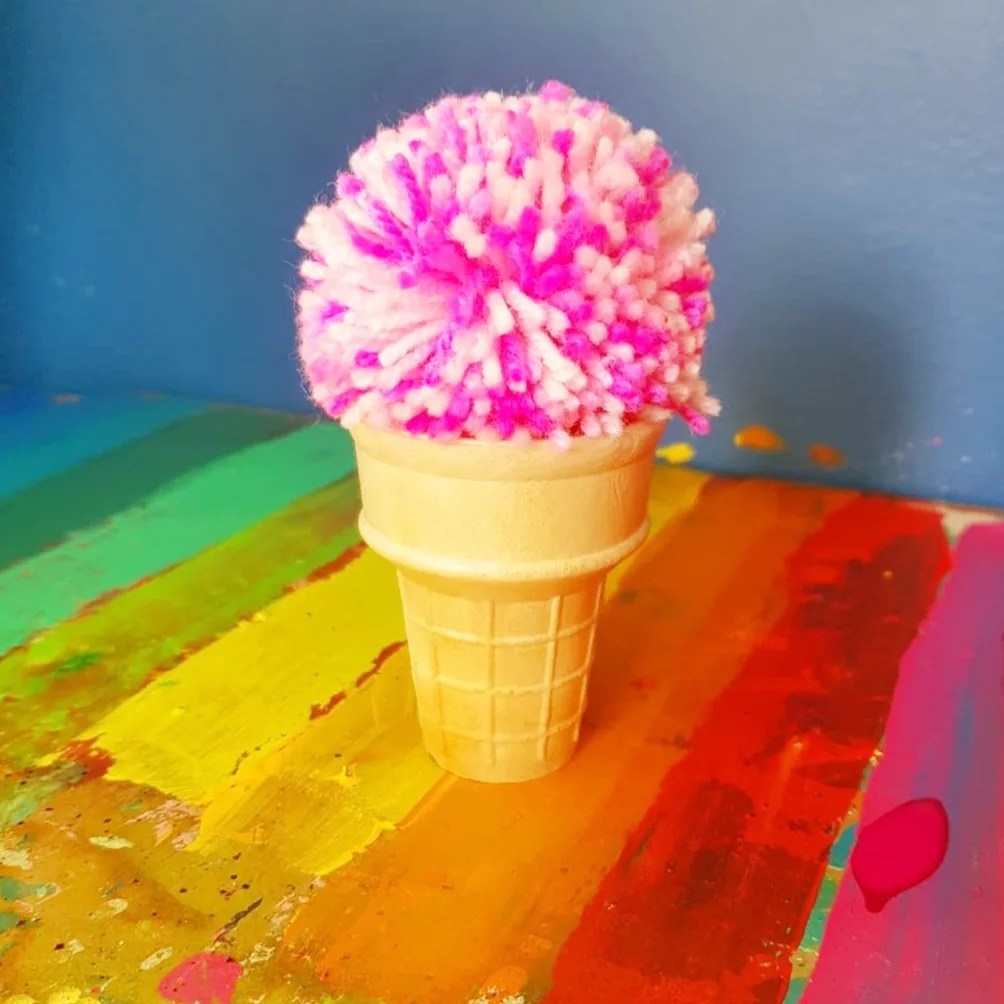Pom pom Ice creams – Ema Lou kids art craft