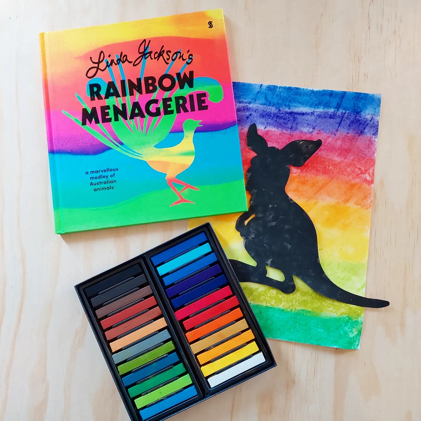 Rainbow menagerie book art activity – Ema Lou kids art craft