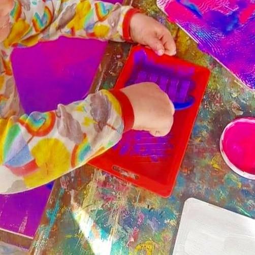 Sensory painting for kids – Ema Lou kids art craft
