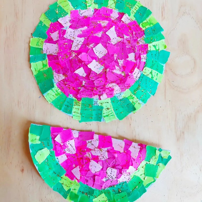 Happy & cute watermelons – Ema Lou kids art craft