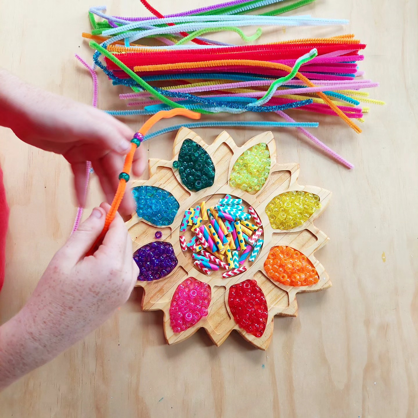 Rainbow fine motor skills practice – Ema Lou kids art craft