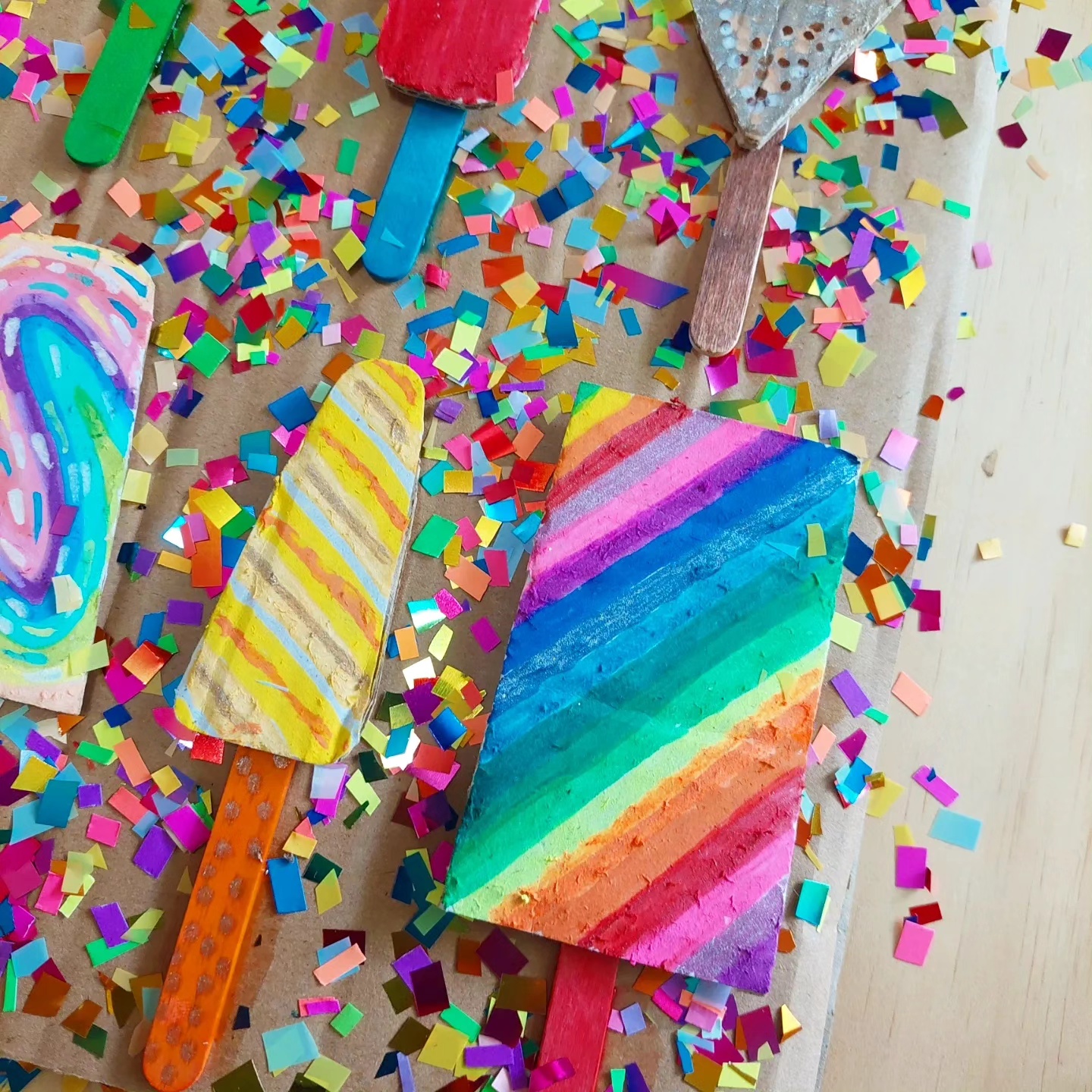 Cardboard ice cream DIY activity – Ema Lou kids art craft