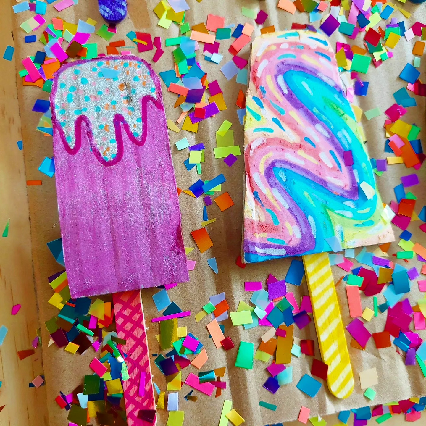 Cardboard ice cream DIY activity – Ema Lou kids art craft