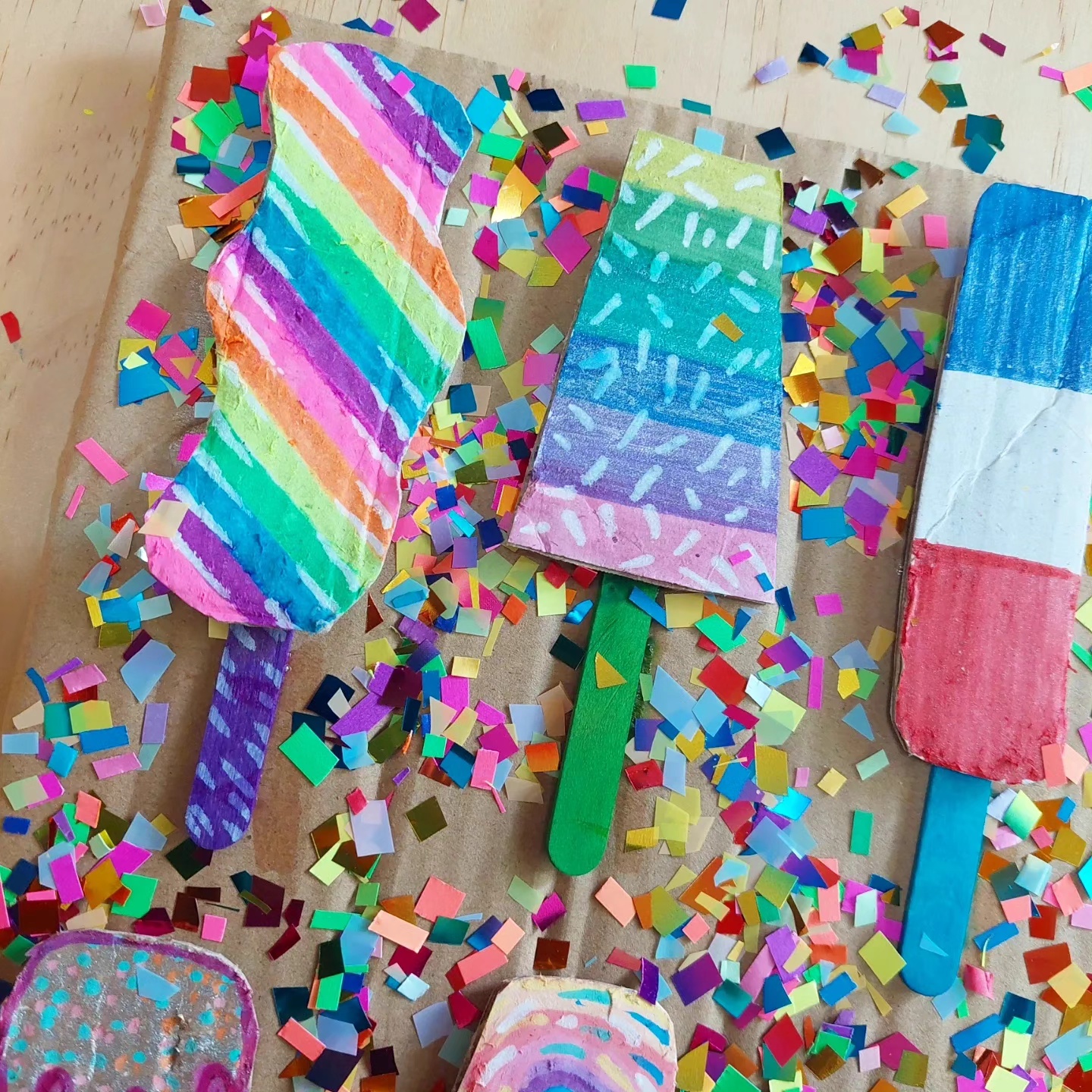 Cardboard ice cream DIY activity – Ema Lou kids art craft