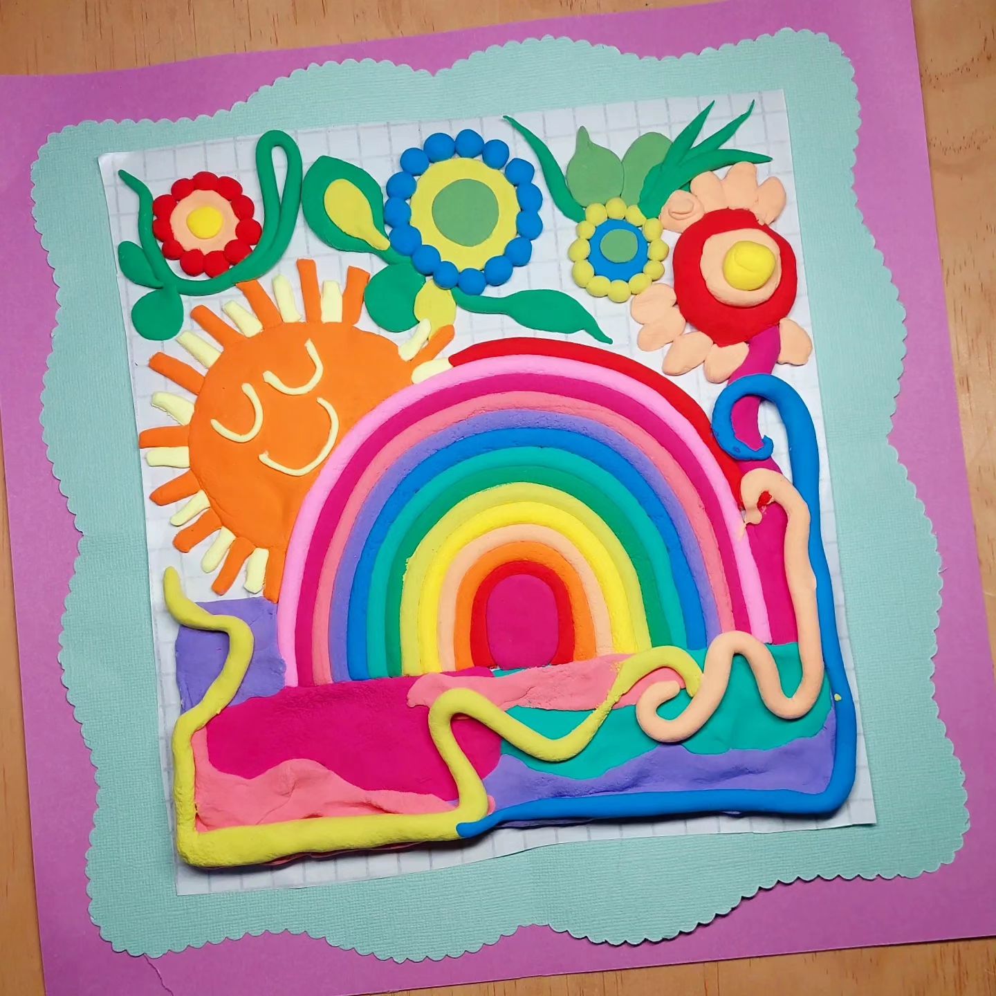 Sensory clay artworks – Ema Lou kids art craft