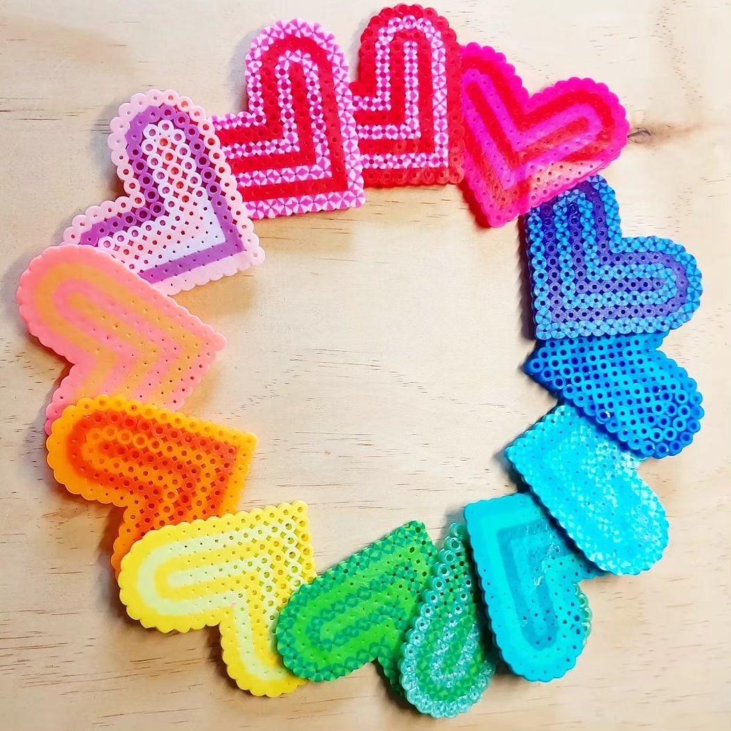 Melty beads hearts 💕 – Ema Lou kids art craft