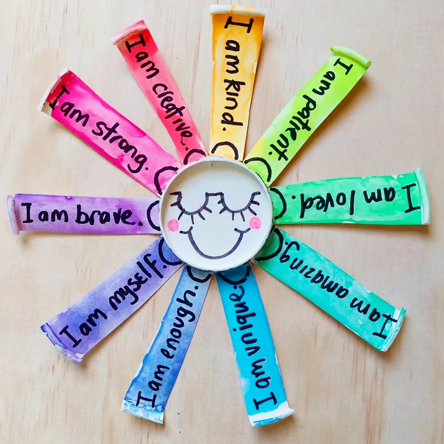 Affirmation sun – Ema Lou kids art craft